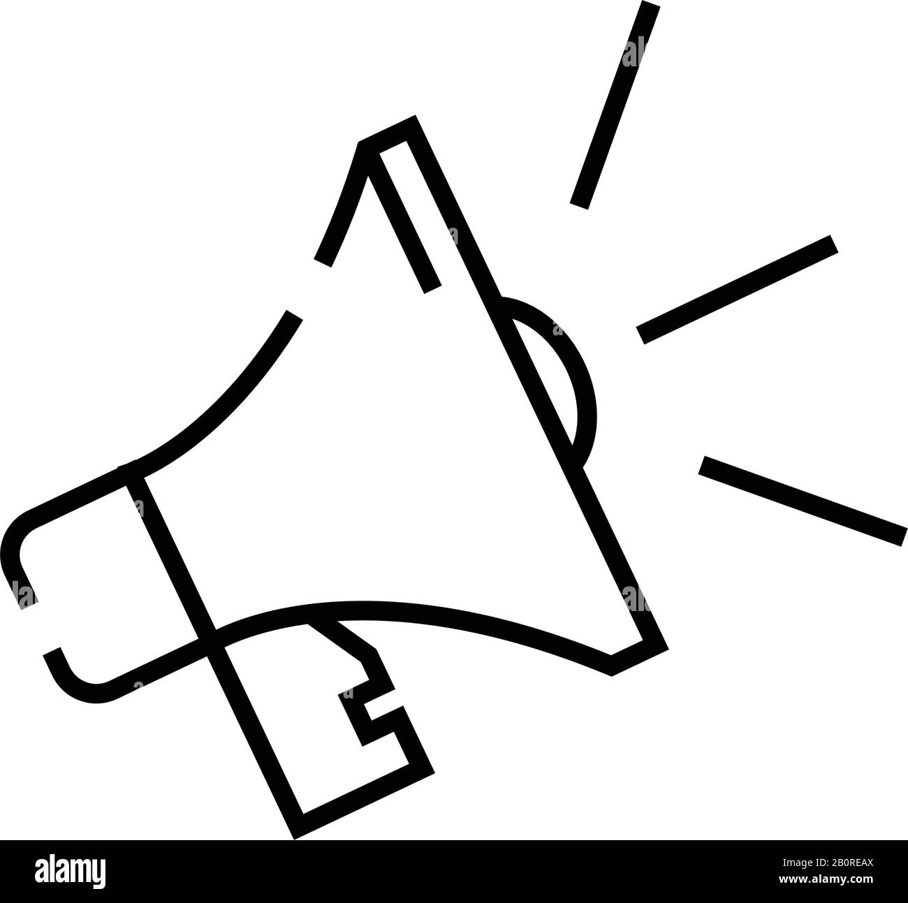 Advertisement line icon, concept sign, outline vector illustration ...