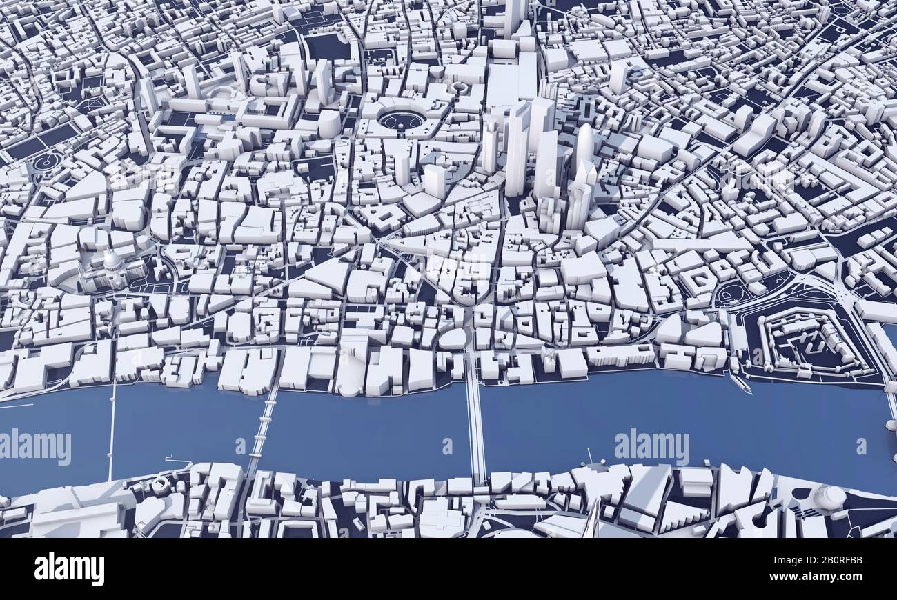 Aerial Map London High Resolution Stock Photography and Images - Alamy