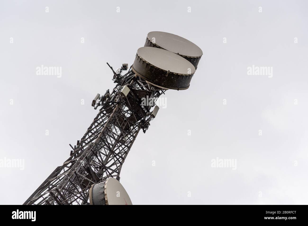 A data transmission and cell phone tower in Brazil. Telecommunications ...