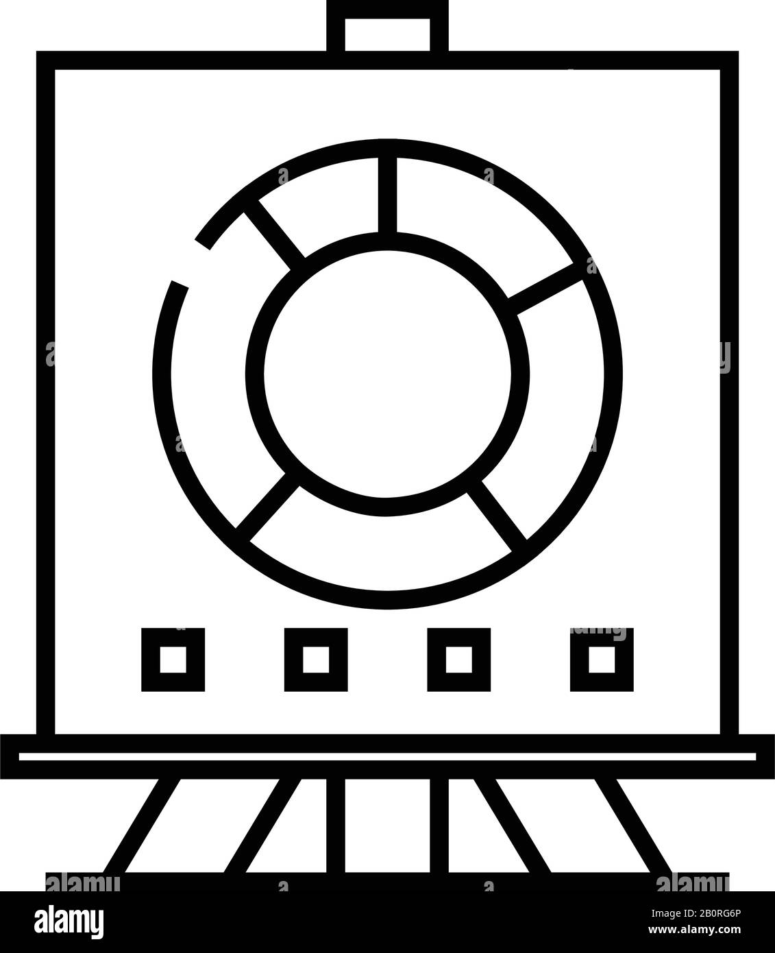Blackboard chart line icon, concept sign, outline vector illustration, linear symbol Stock ...