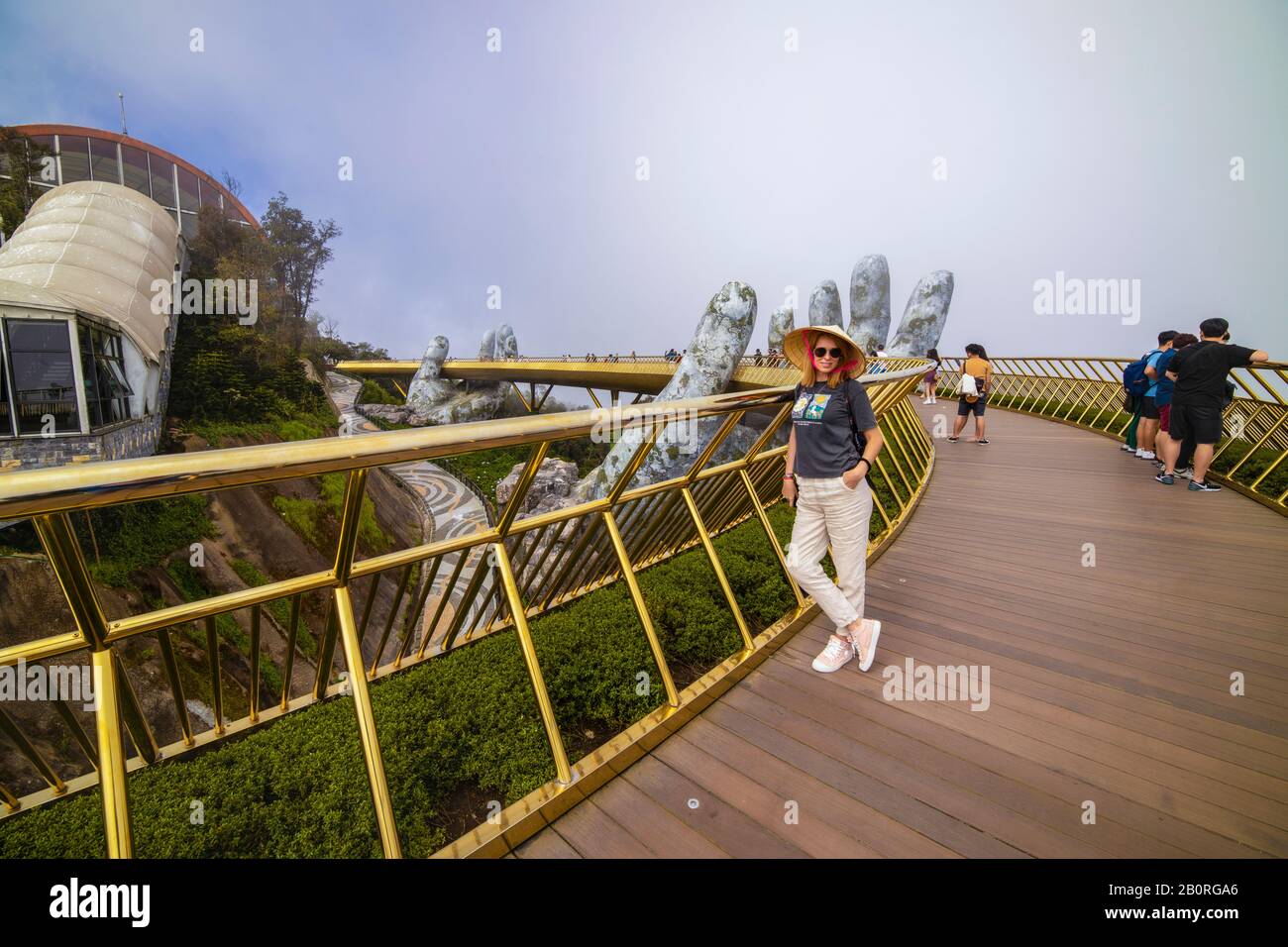Golden bridge of the Hand of God in da Nang in Vietnam. January 16 ...