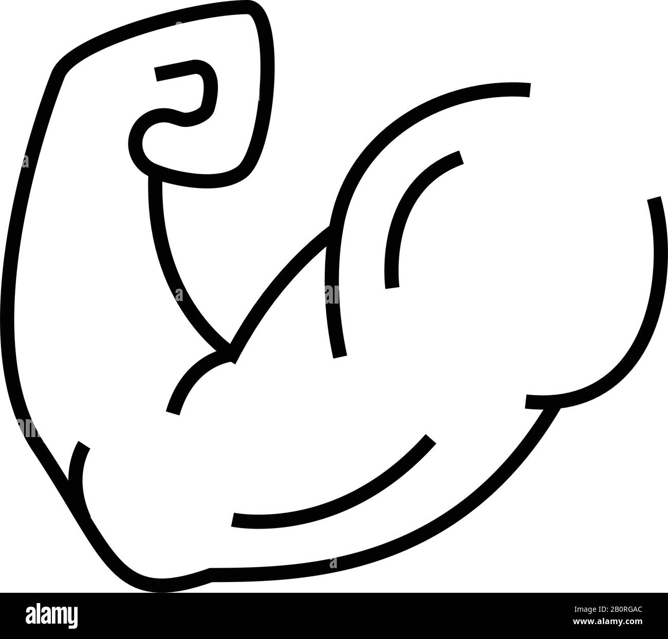 Bicep line icon, concept sign, outline vector illustration, linear ...