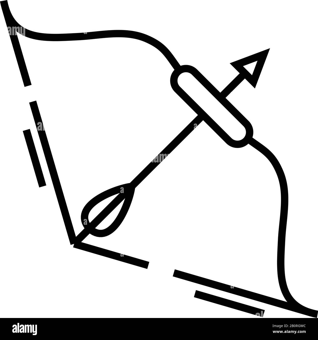Archery line icon, concept sign, outline vector illustration, linear ...