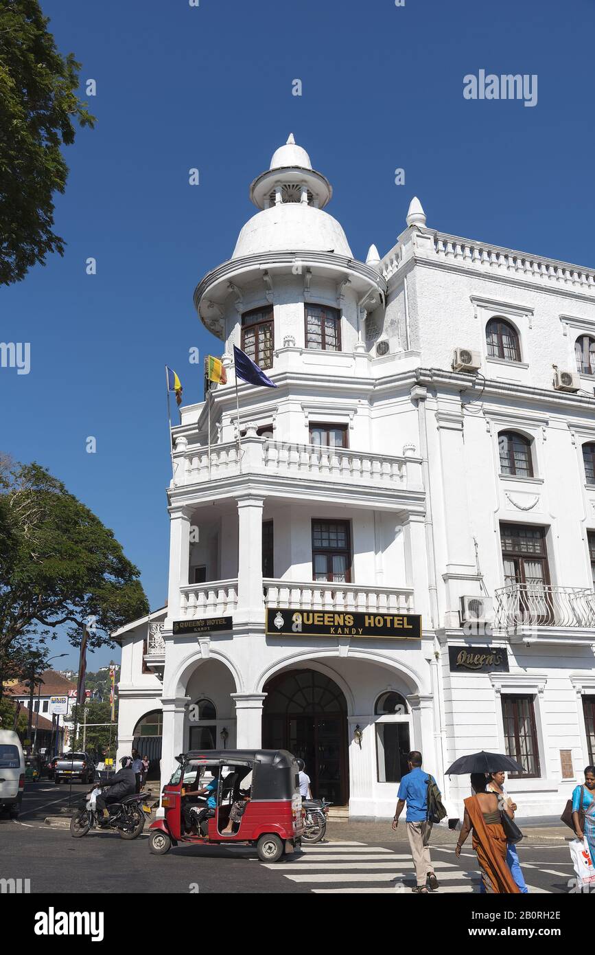 Kandy, Sri Lanka, 03/19/2019: Central Kandy famous Queen's Hotel in the ...