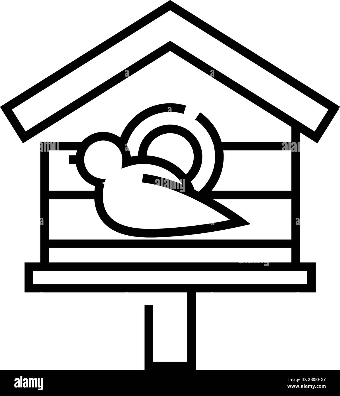 Birdhouse line icon, concept sign, outline vector illustration, linear ...