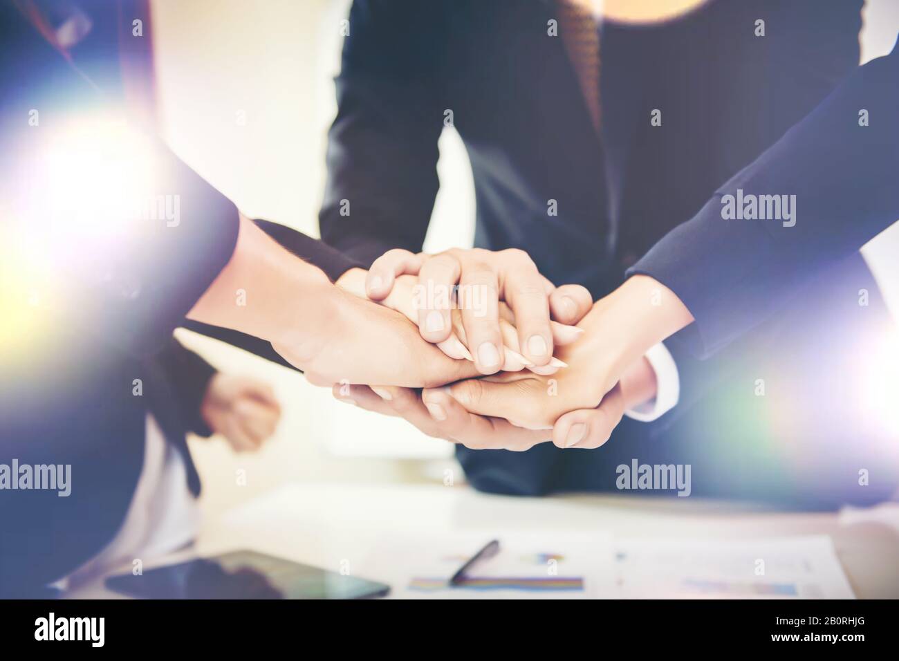 Business teamwork join hands together. Business teamwork success ...