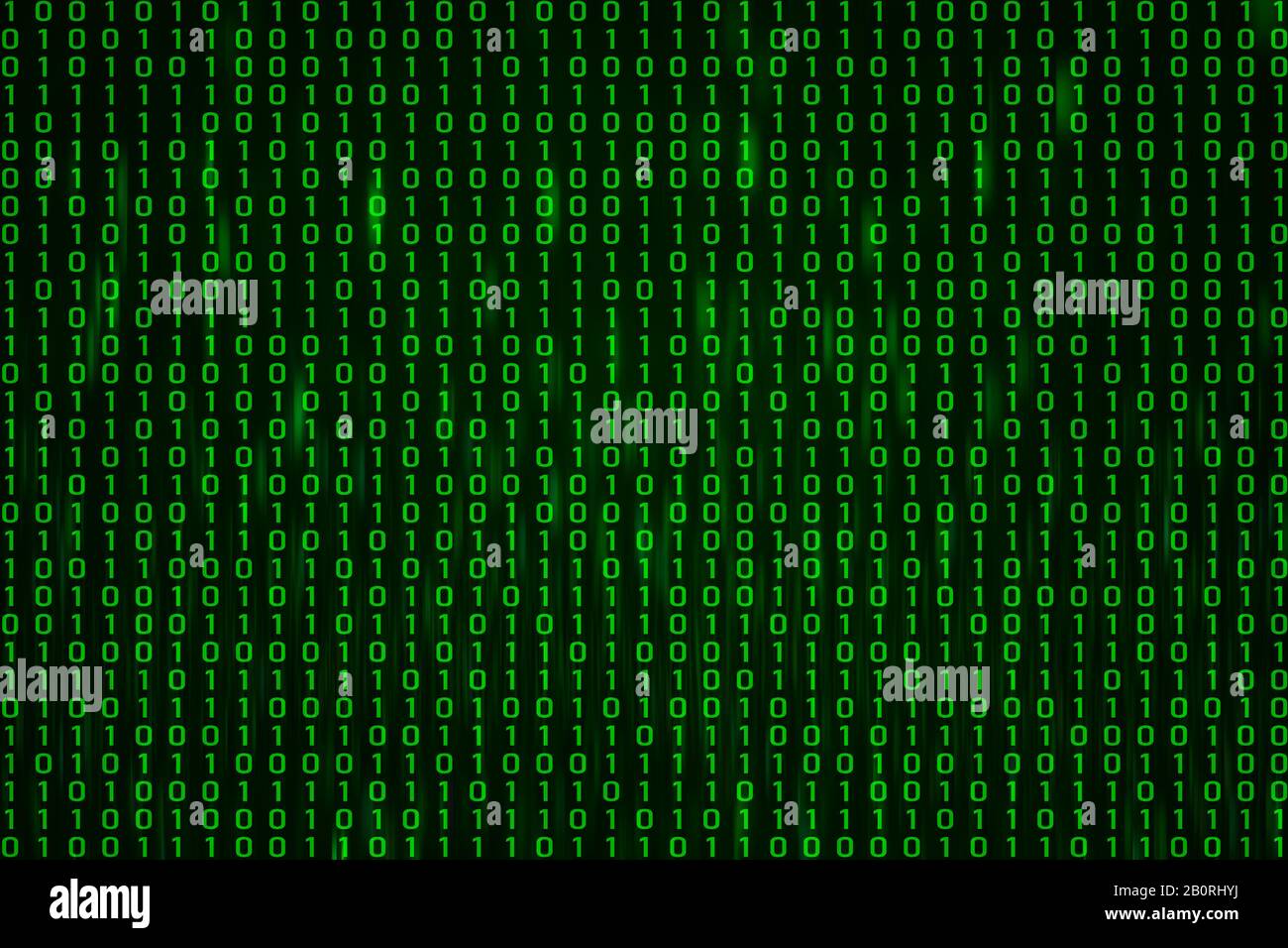 Matrix background with green binary code digits Stock Photo - Alamy