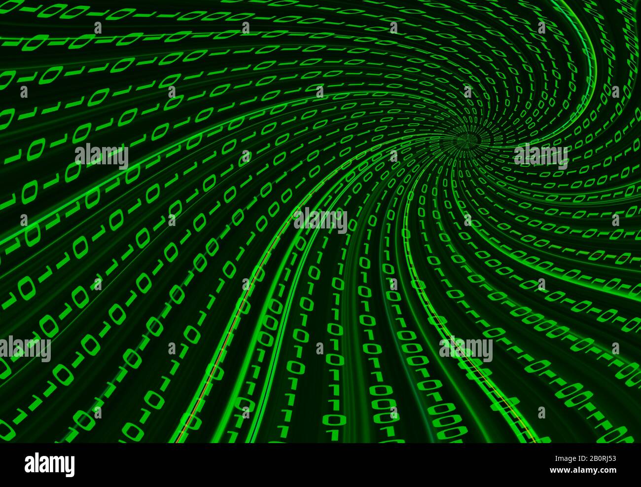 Digital binary data tunnel and binary code streaming on the black background Stock Photo - Alamy
