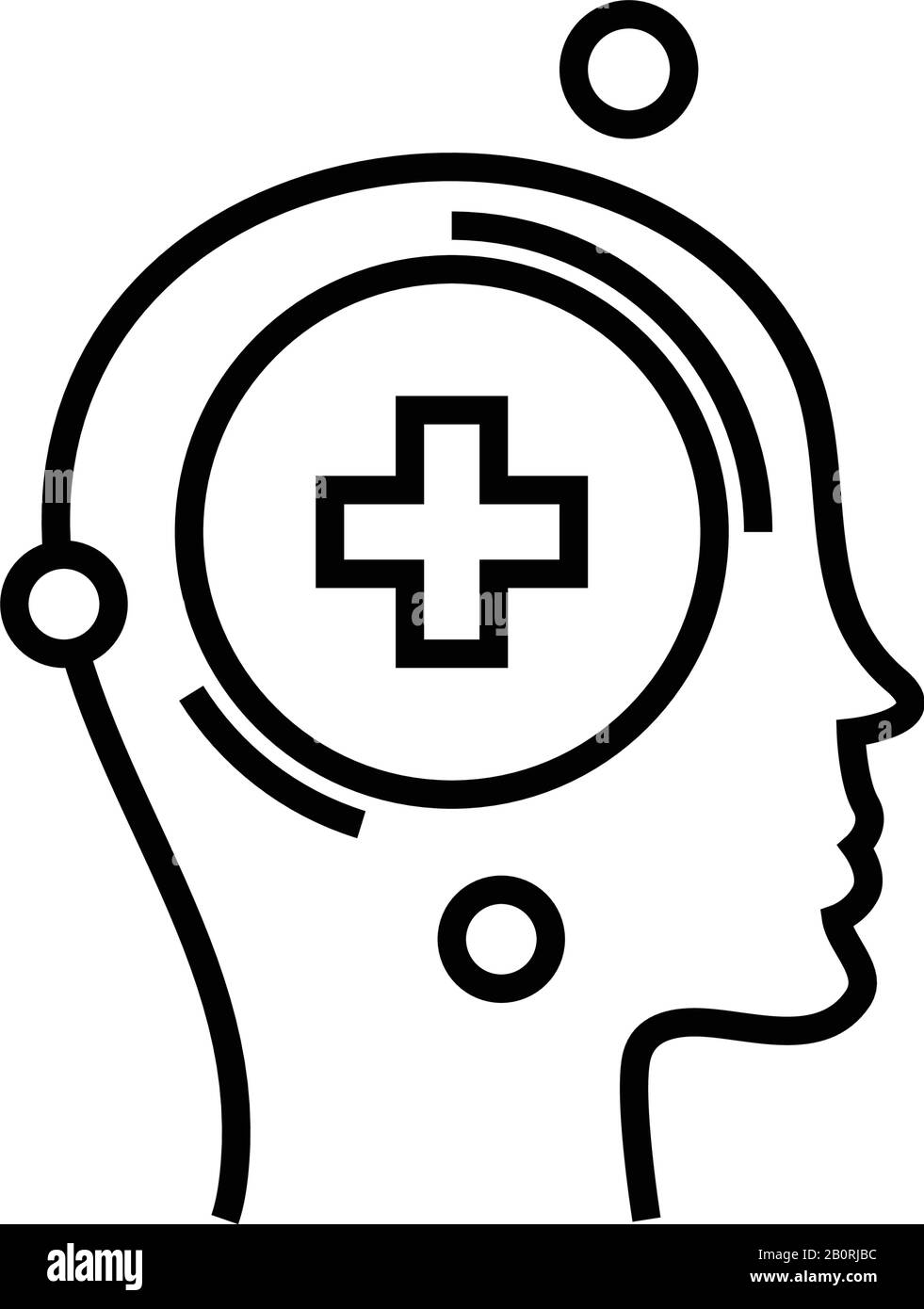 Adding information line icon, concept sign, outline vector illustration ...