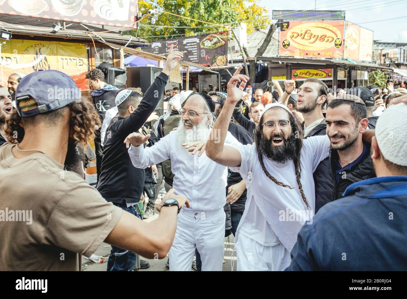 Rosh Hashanah, Jewish New Year, pilgrims dance shortly after arrival on ...