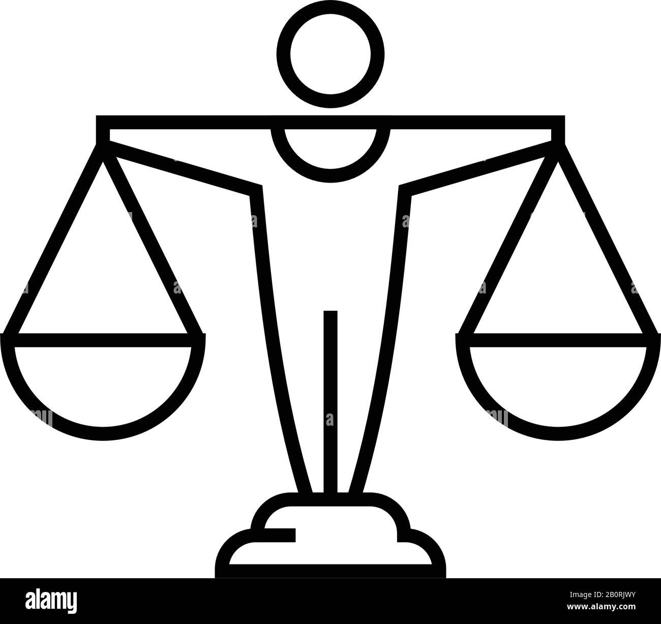 Balance line icon, concept sign, outline vector illustration, linear ...