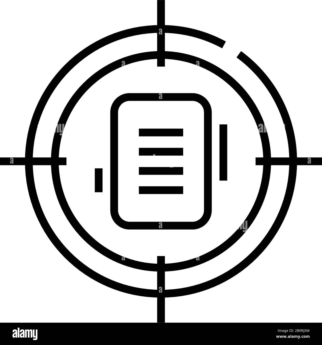 Aim object line icon, concept sign, outline vector illustration, linear symbol Stock Vector ...