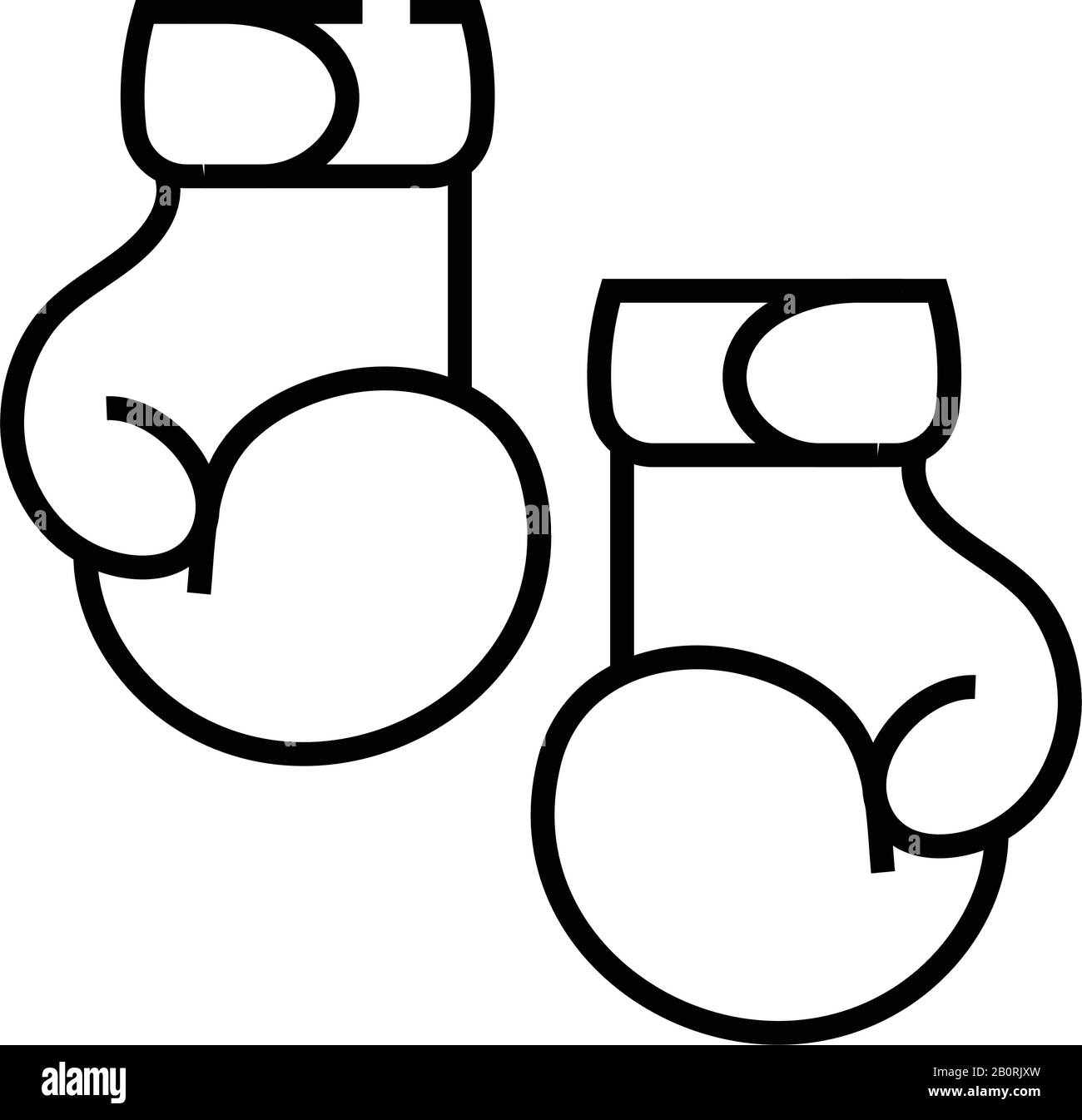 Boxing line icon, concept sign, outline vector illustration, linear ...