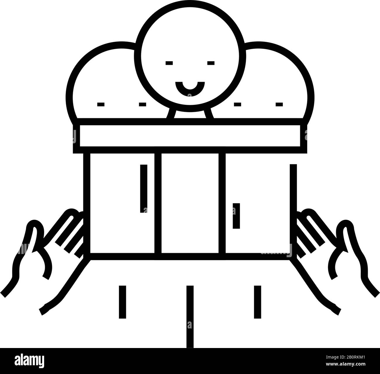 Balls line icon, concept sign, outline vector illustration, linear ...