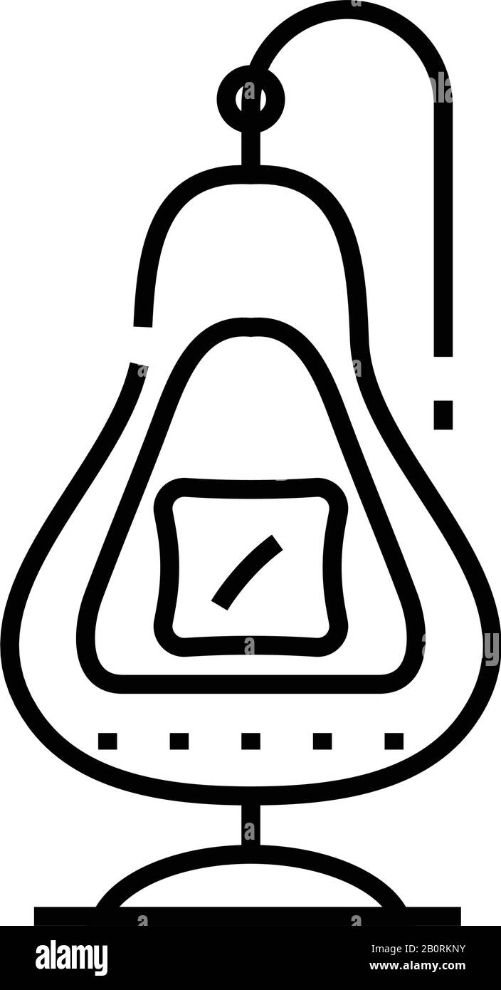 Auto watering line icon, concept sign, outline vector illustration ...