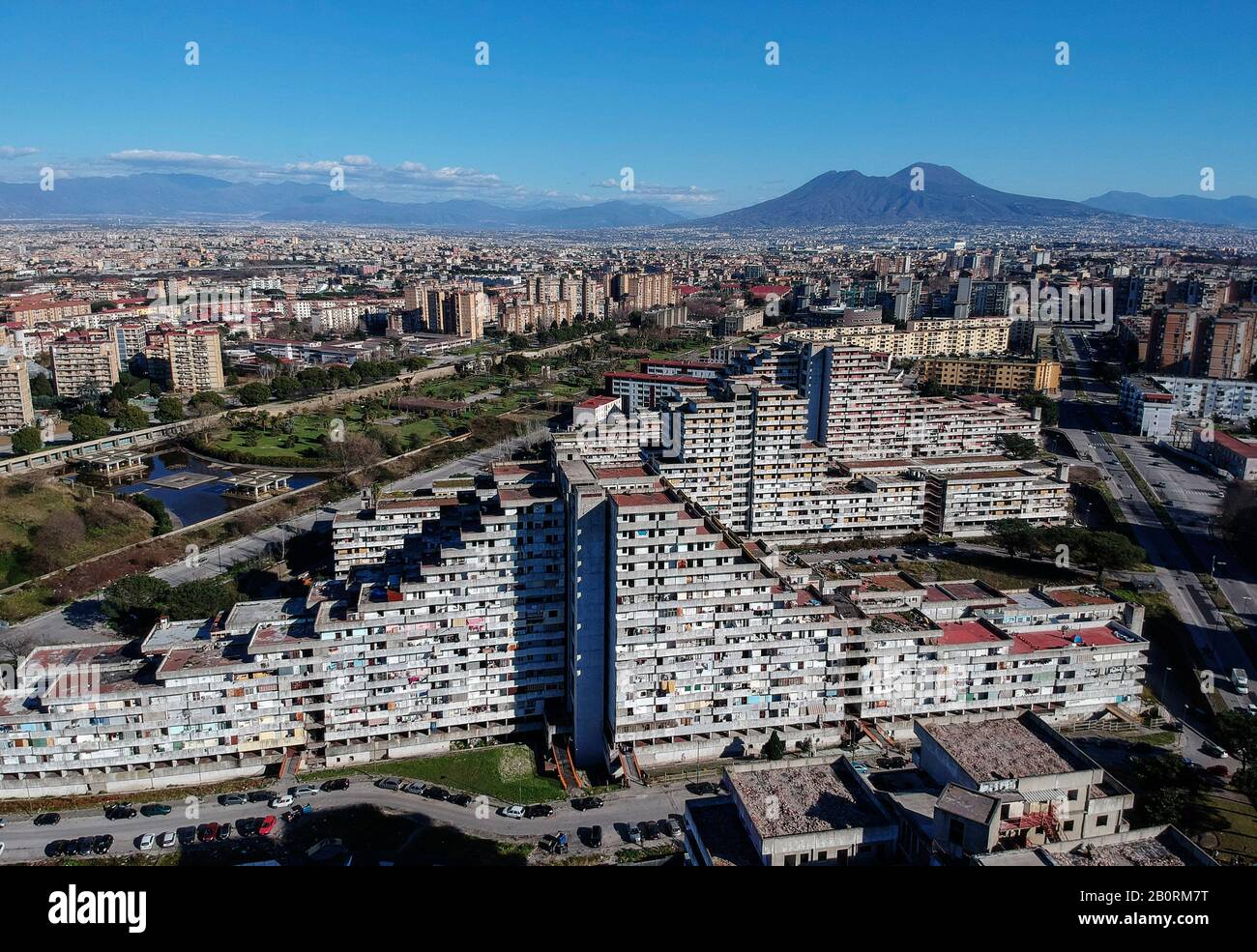 A view of the Sails in the Scampia neighborhood on the outskirts of ...
