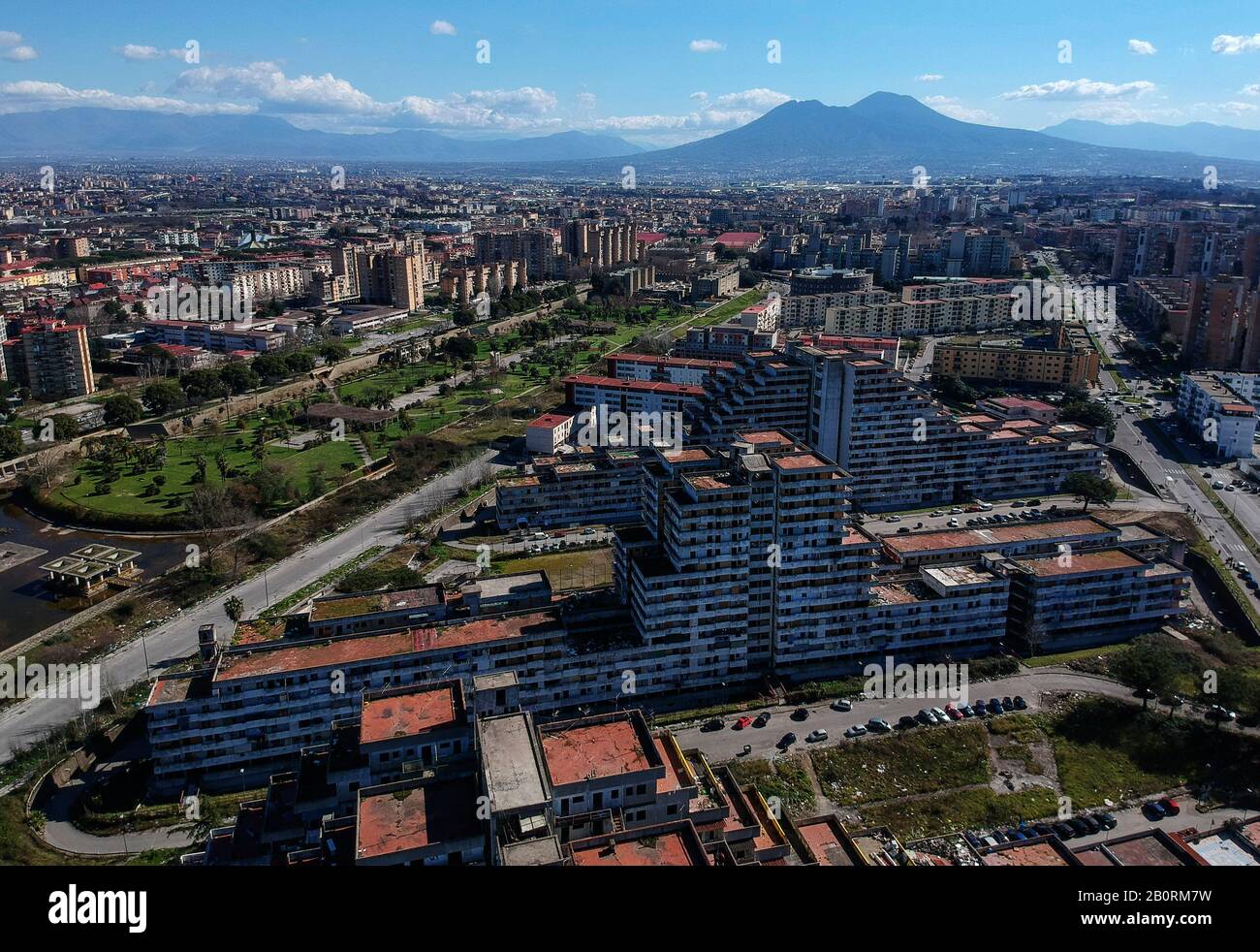 A view of the Sails in the Scampia neighborhood on the outskirts of ...