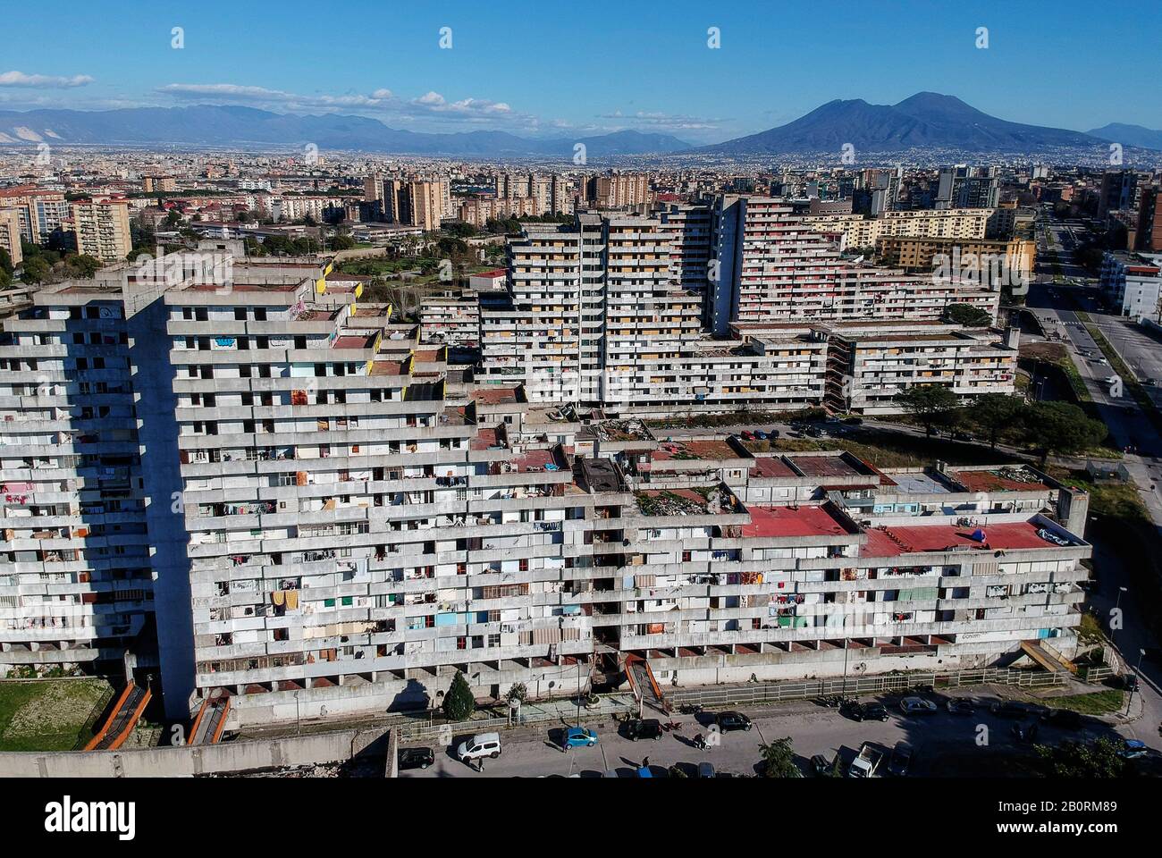 A view of the Sails in the Scampia neighborhood on the outskirts of ...
