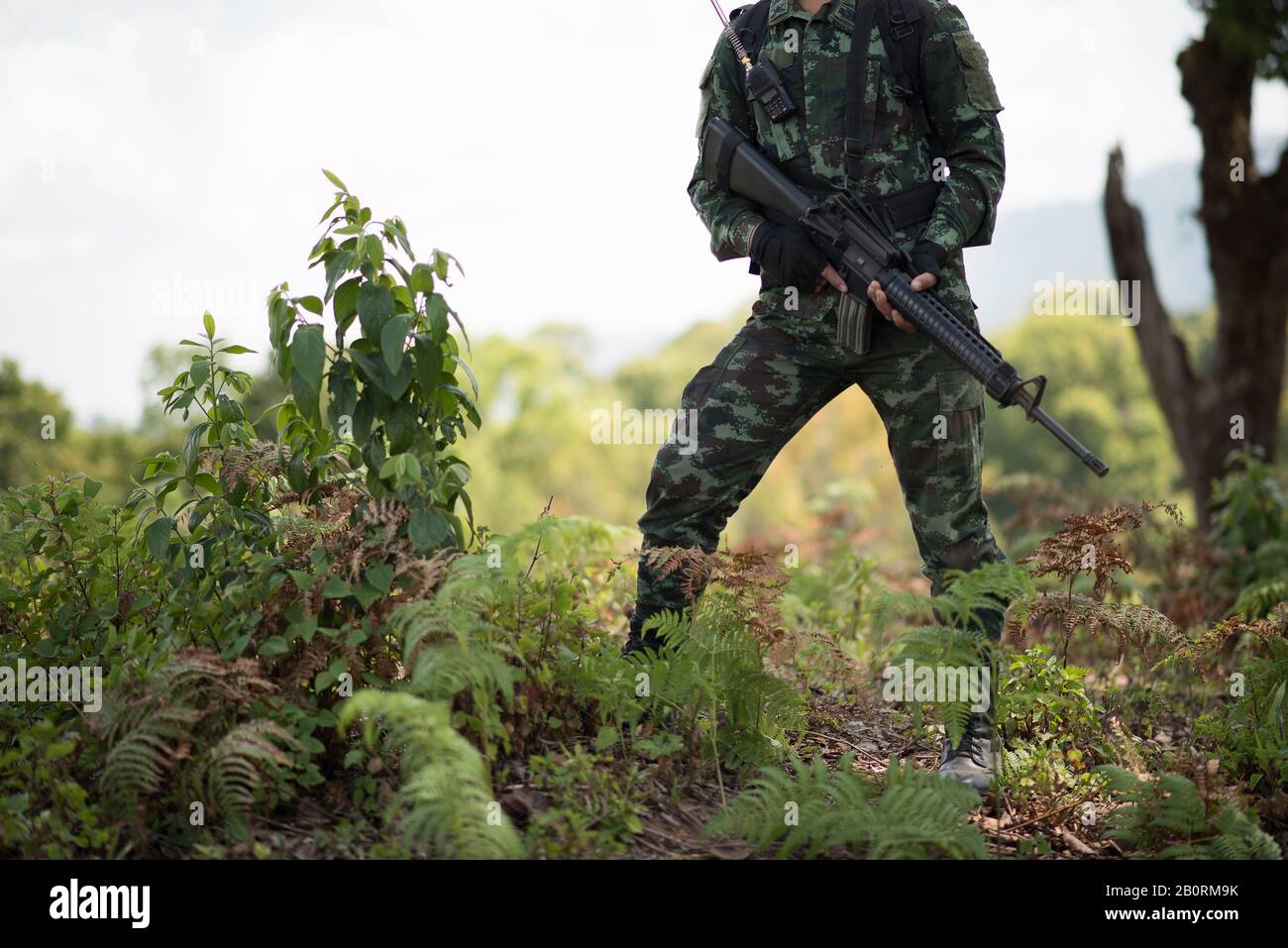 Soldier ready his weapon Stock Photo - Alamy