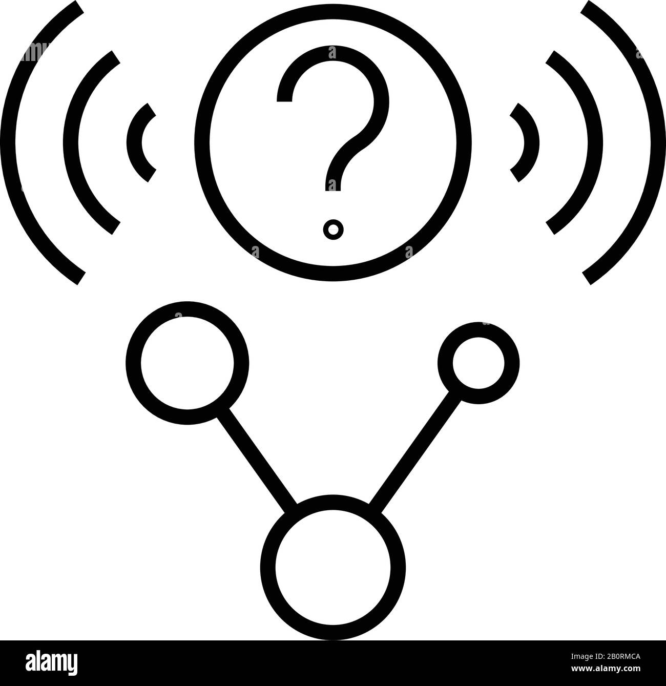 Binding line icon, concept sign, outline vector illustration, linear ...