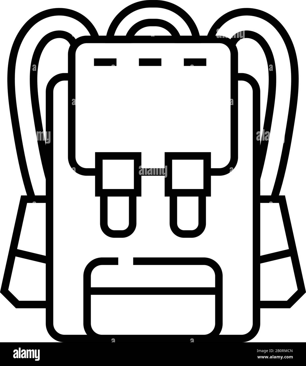 Backpack line icon, concept sign, outline vector illustration, linear ...