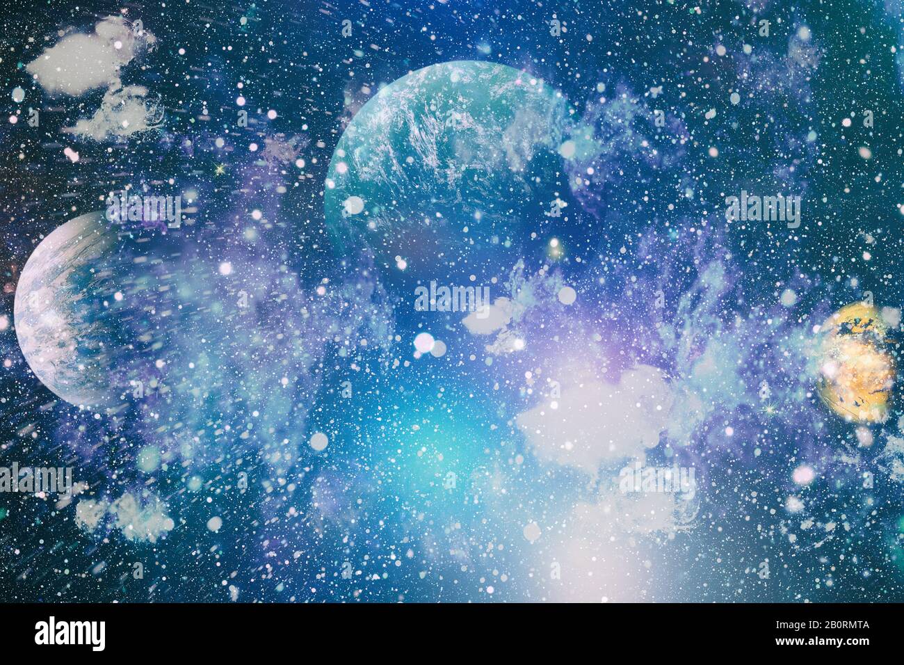 Futuristic abstract space background. Night sky with stars and nebula ...