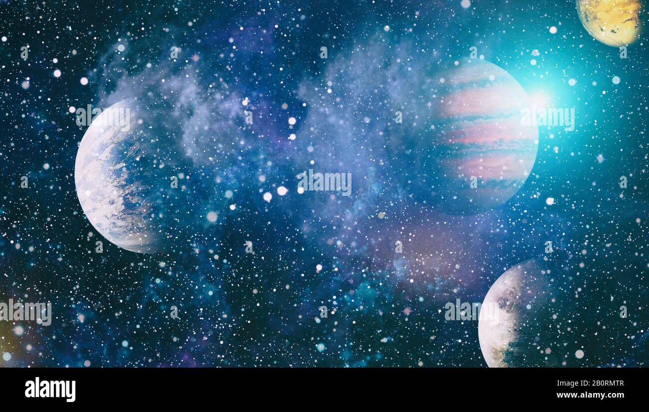 Futuristic abstract space background. Night sky with stars and nebula ...