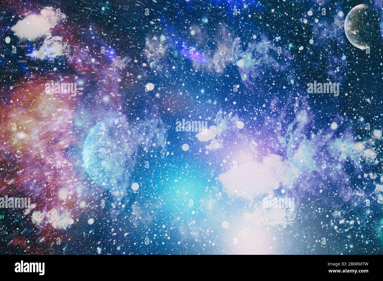 Futuristic abstract space background. Night sky with stars and nebula ...