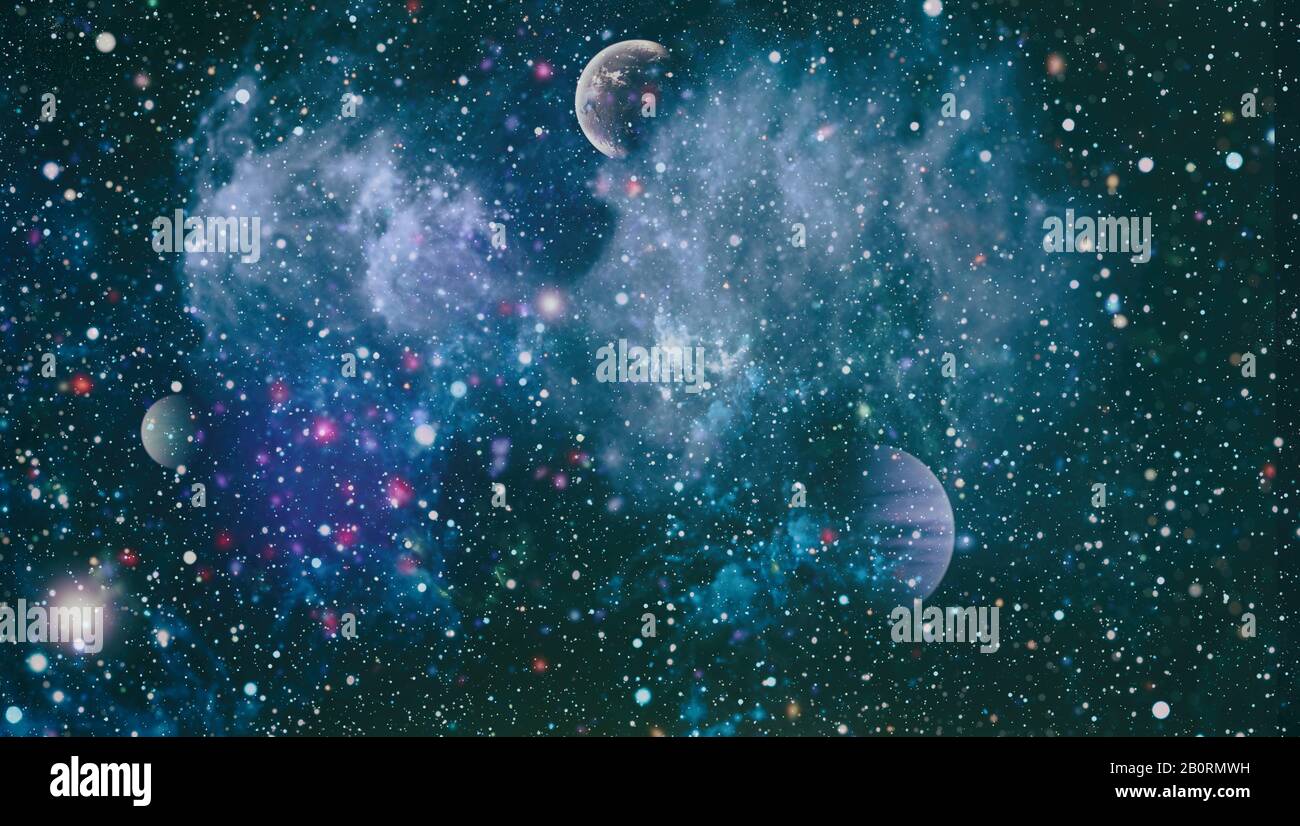 Futuristic abstract space background. Night sky with stars and nebula ...