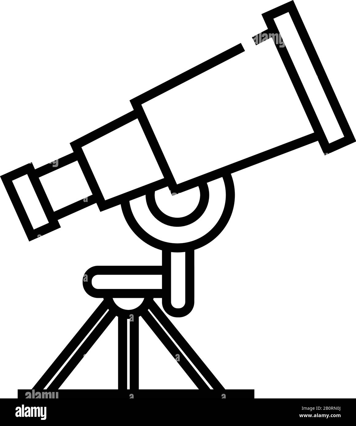 Astronomy lesson line icon, concept sign, outline vector illustration ...