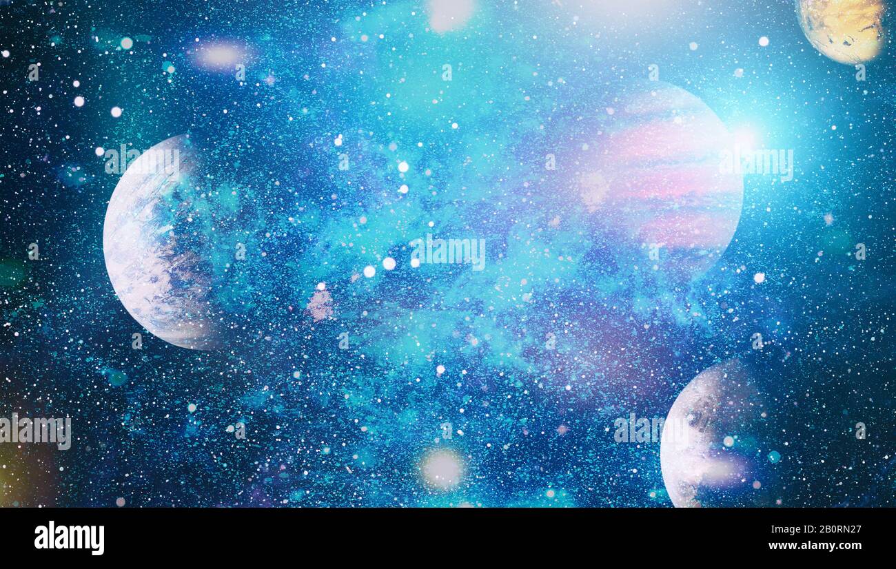 Futuristic abstract space background. Night sky with stars and nebula ...