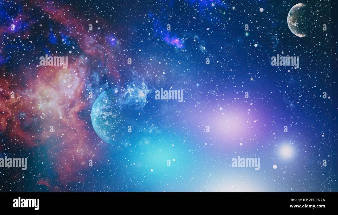 Futuristic abstract space background. Night sky with stars and nebula ...