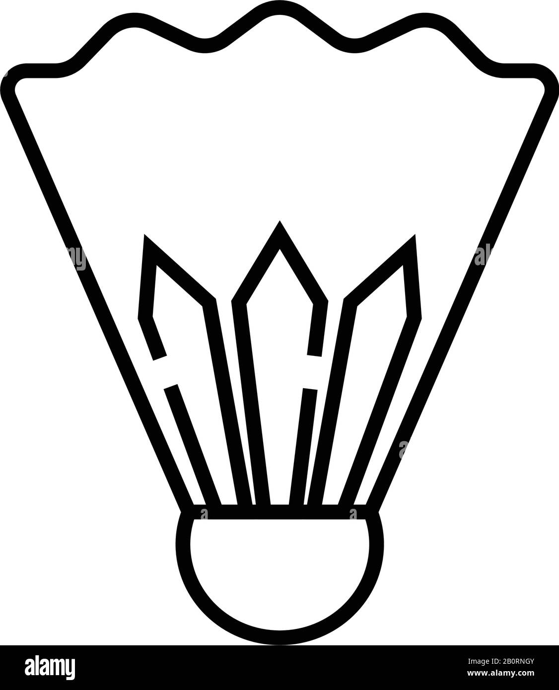 Badminton shuttlecock line icon, concept sign, outline vector illustration, linear symbol Stock ...
