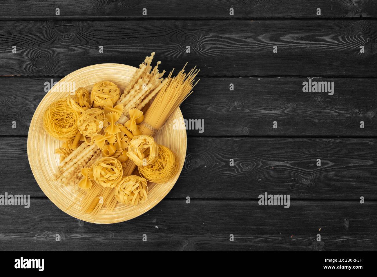 Various pasta. Cooking concept. top view. creative photo Stock Photo ...