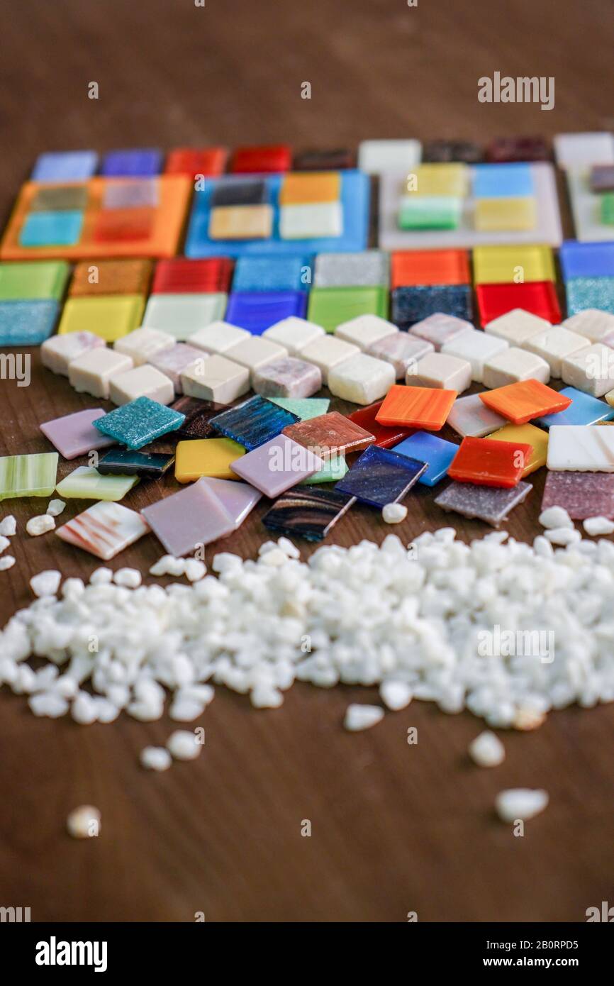 Mosaic tiles on table hi-res stock photography and images - Alamy