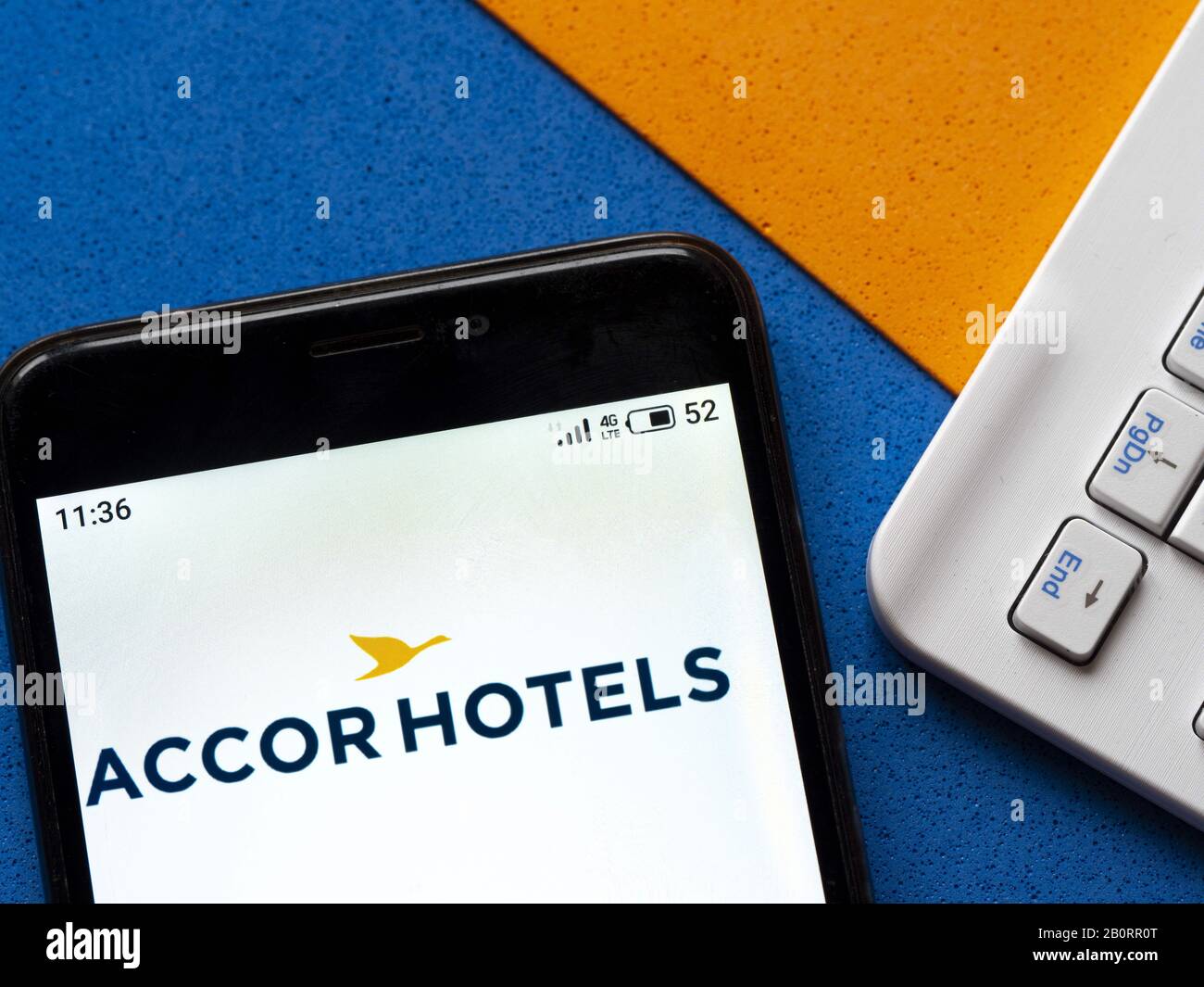 Ukraine. 21st Feb, 2020. In this photo illustration an Accor Hotels ...