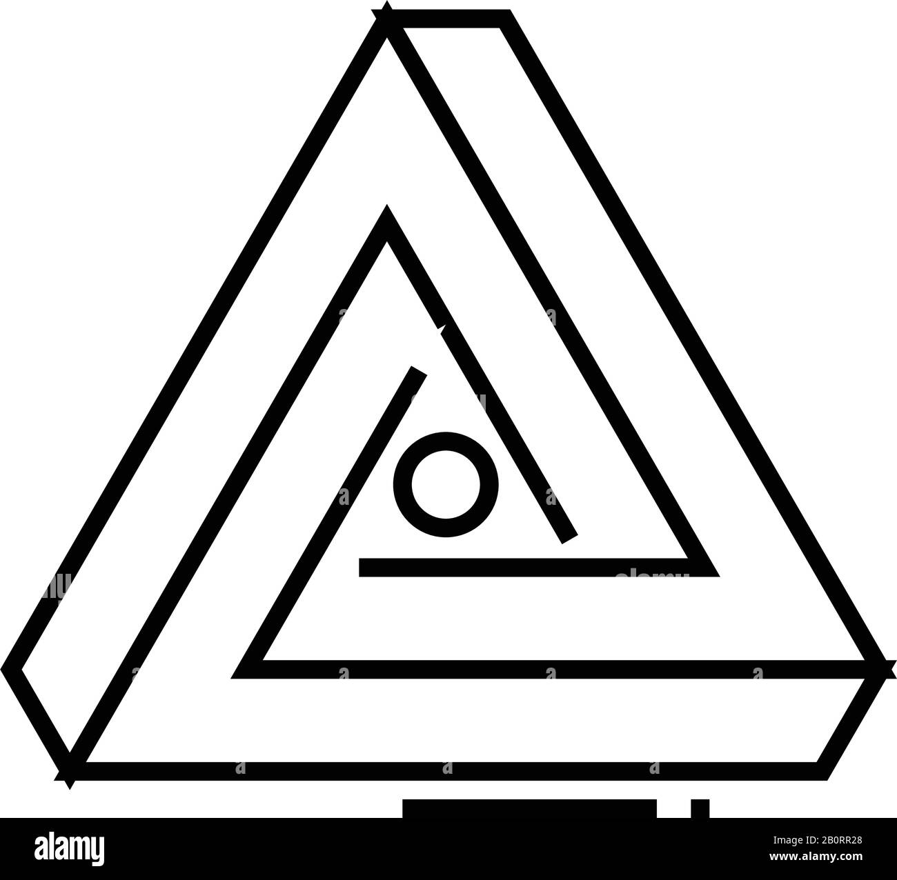 Art pyramid line icon, concept sign, outline vector illustration ...