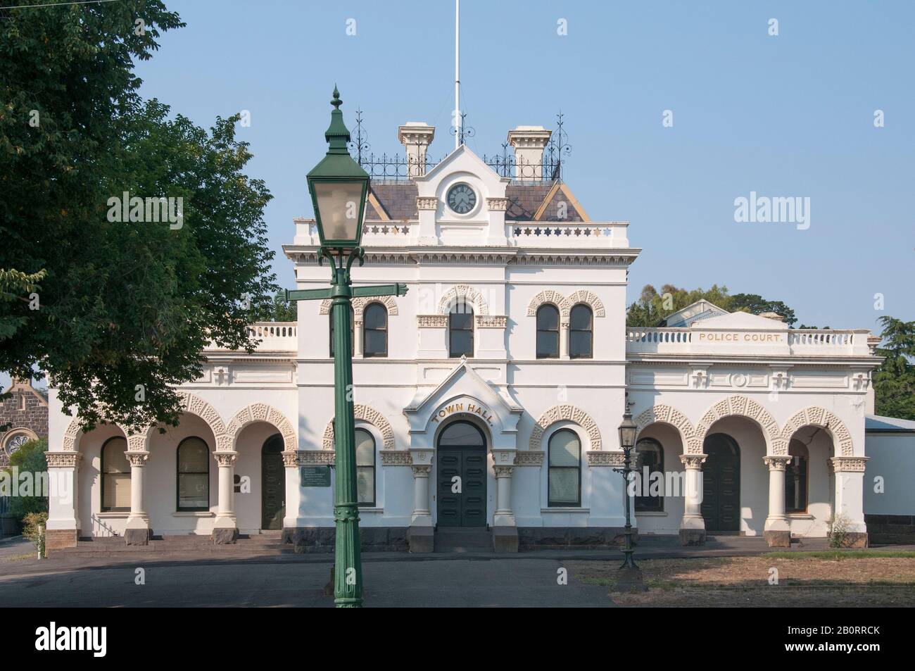 Historic town hall building in Clunes, Central Victorian Goldfields ...