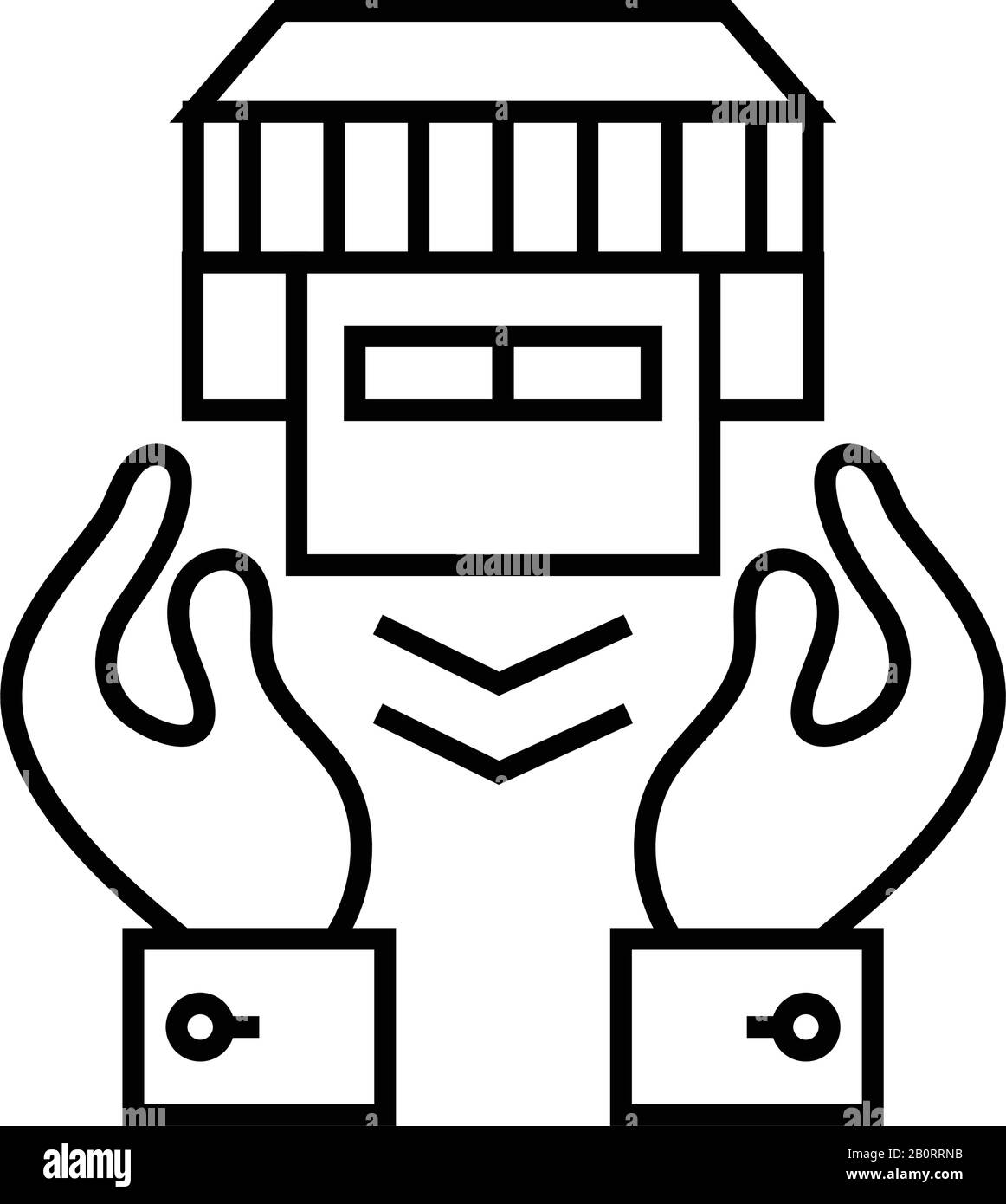 Automatic report line icon, concept sign, outline vector illustration, linear symbol Stock ...