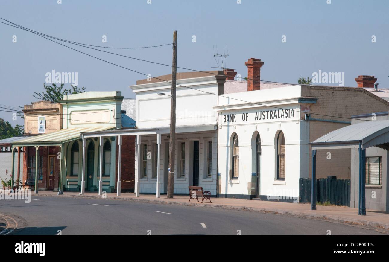 Historic main street of Talbot, Central Victorian Goldfields Stock ...