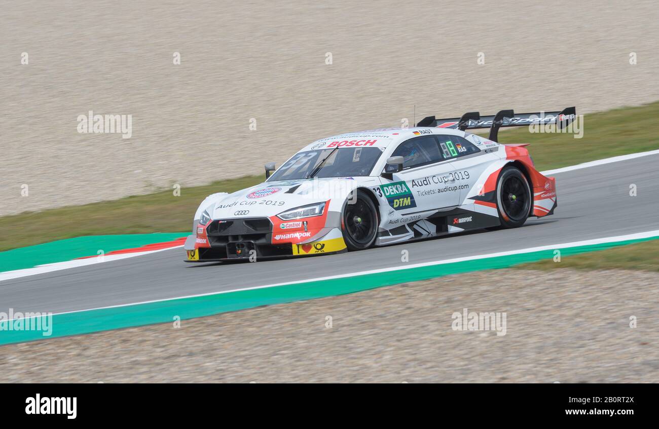 German racing driver René Rast in his Audi RS5 Turbo DTM car during a ...