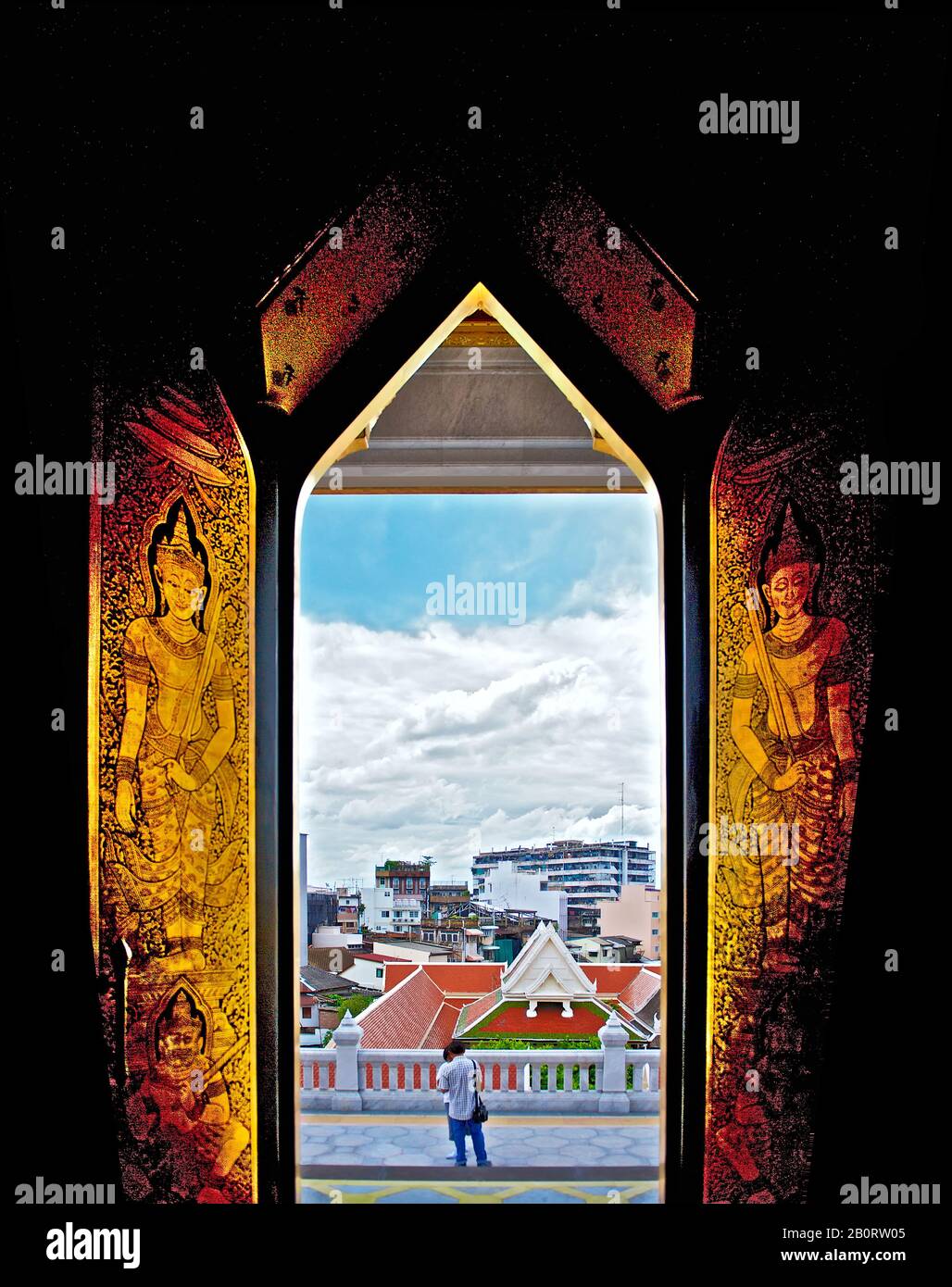 Artistic buddha through window hi-res stock photography and images - Alamy
