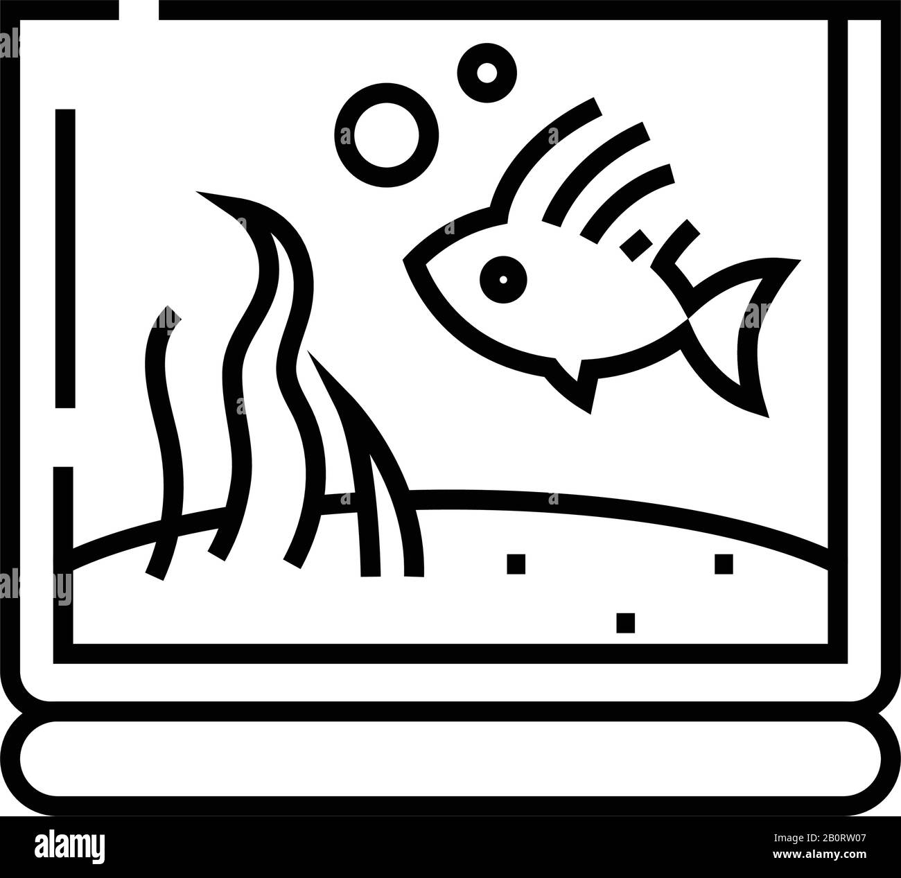 Aquarium line icon, concept sign, outline vector illustration, linear ...