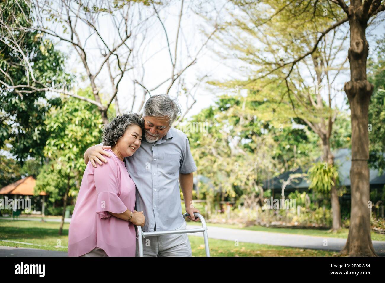 Patient using a walker hi-res stock photography and images - Alamy