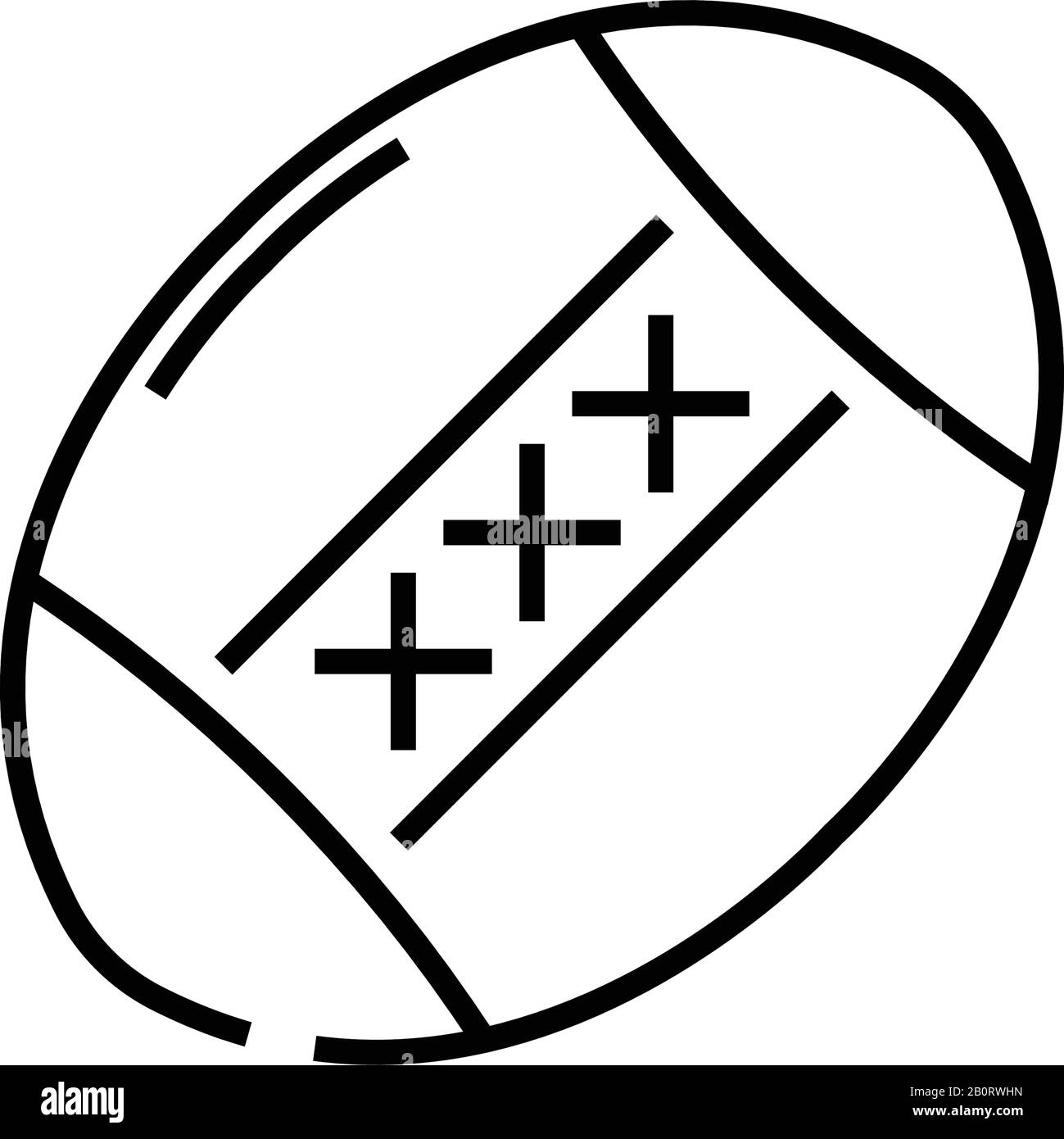 Baseball ball line icon, concept sign, outline vector illustration ...