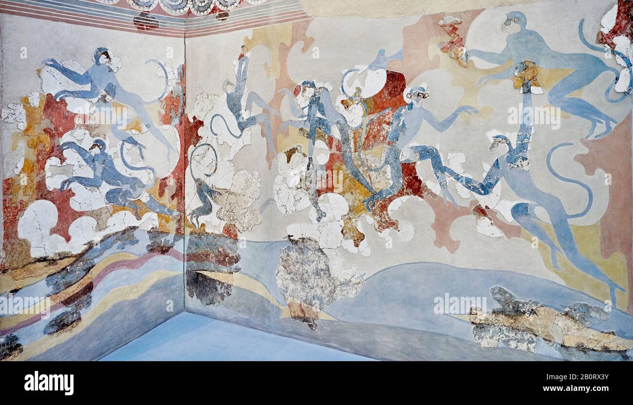 Blue monkeys fresco hi-res stock photography and images - Alamy