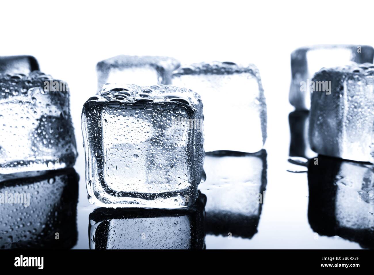 Ice cubes with water drop Stock Photo - Alamy
