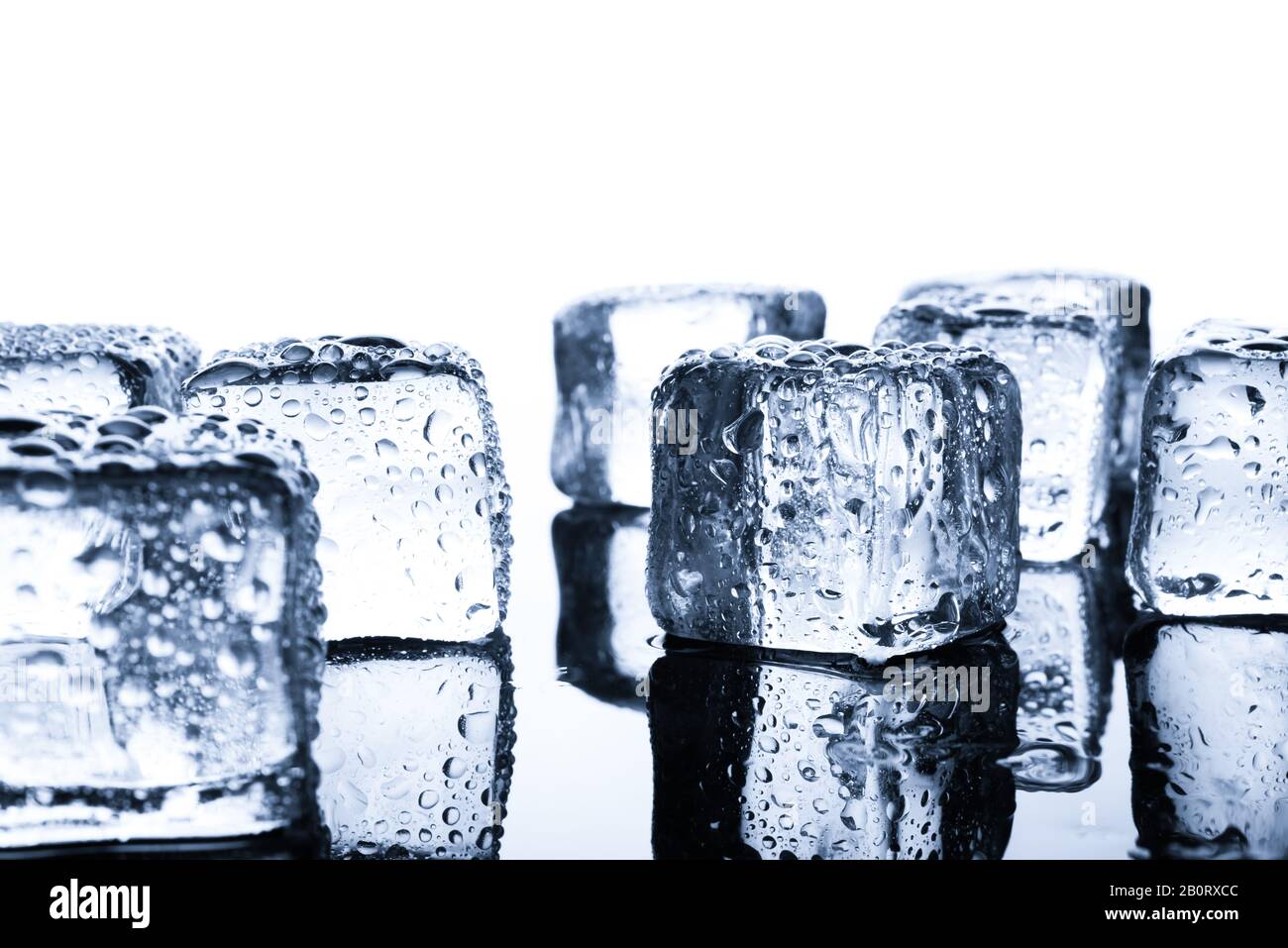 Ice cubes with water drop Stock Photo - Alamy