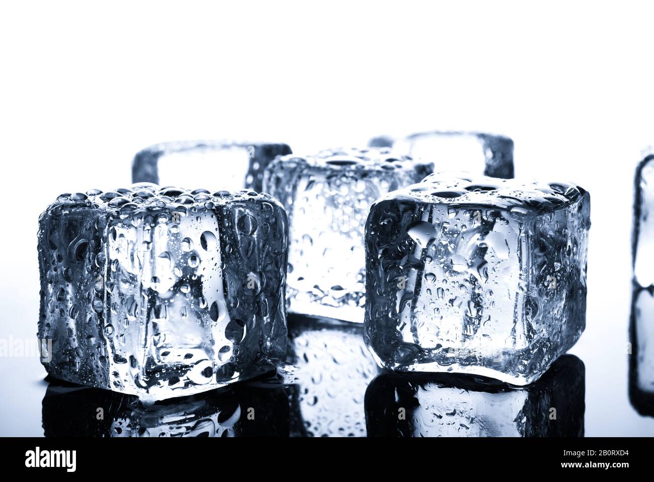 Ice cubes with water drop Stock Photo - Alamy