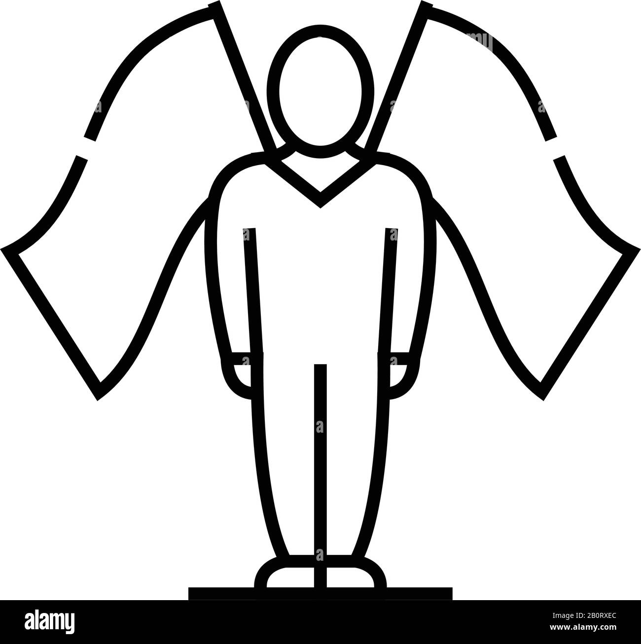 Best employee line icon, concept sign, outline vector illustration ...